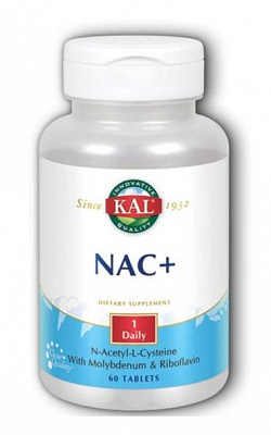Аминокислоты KAL Vitamins NAC+ 600mg 60 tabs купить недорого, заказать с доставкой в Москве
