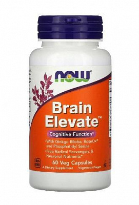 NOW Brain Elevate Formula 60 vcaps купить недорого, заказать с доставкой в Москве